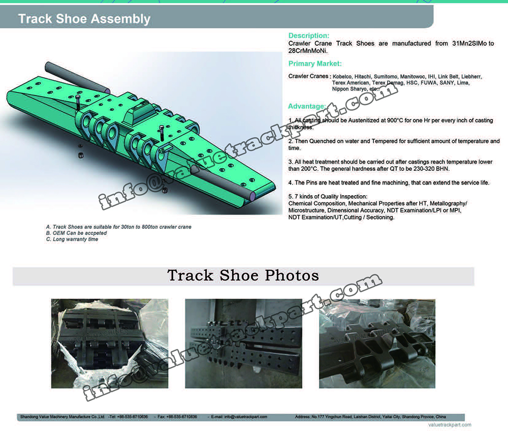 Track Shoe For Sumitomo SC2500 Crawler Crane